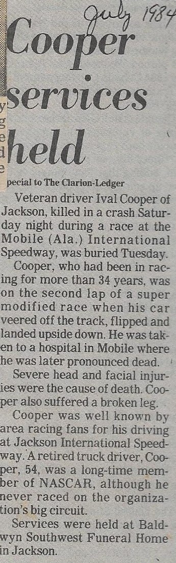 Photo: Ival Cooper services 7-84 | Bobby Foster II Collection album ...