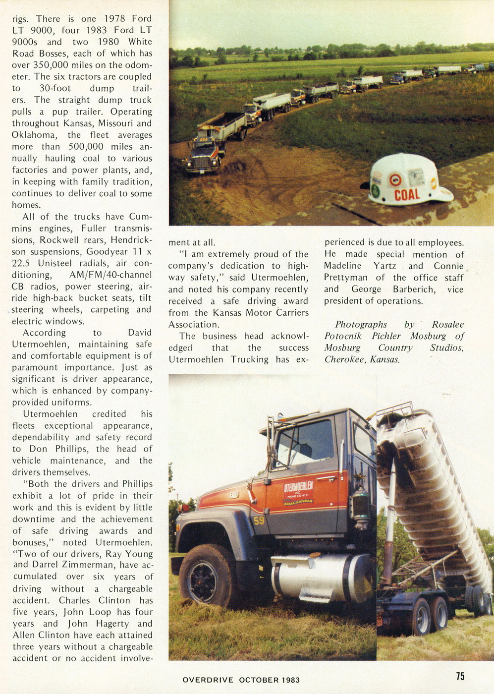 Photo: October 1983 Small Fleet of the Month b | 10 Overdrive Magazine ...