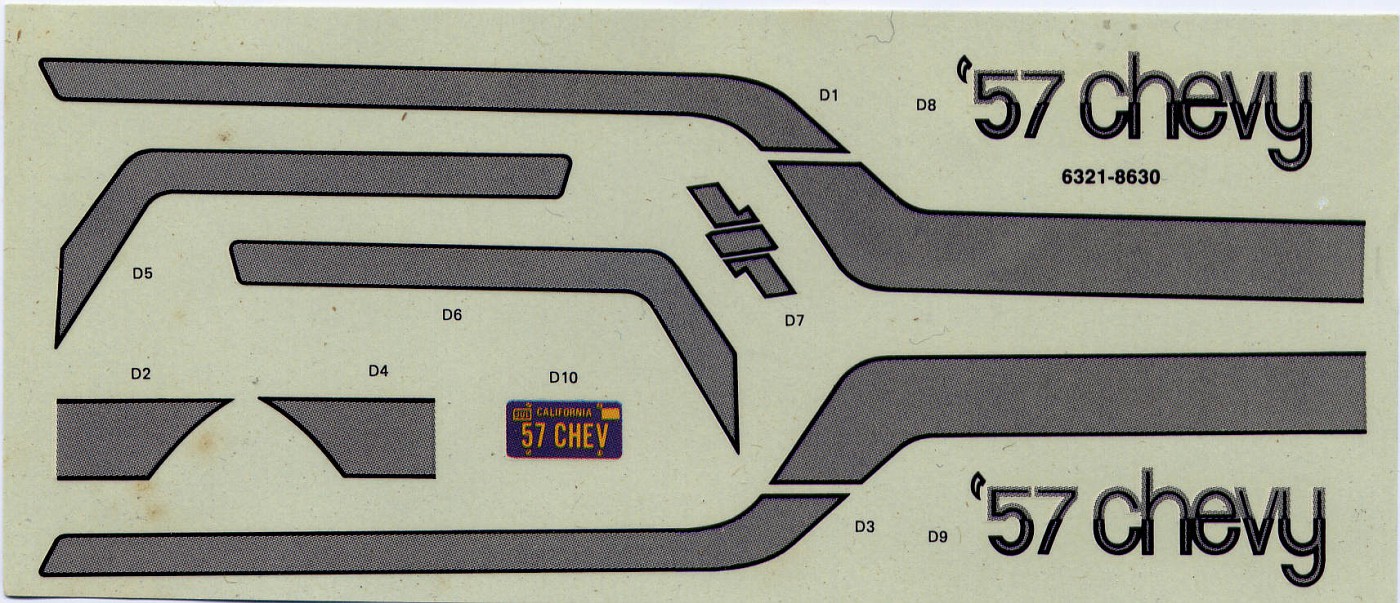 Photo: 1957 Chevrolet Bel Air FlipFront Decals | MPC '57 Chevy Flip ...