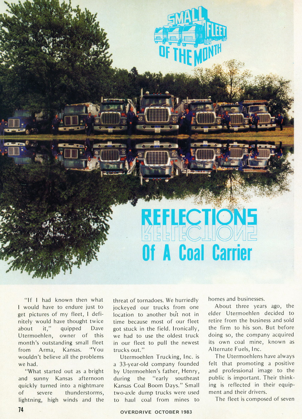 Photo: October 1983 Small Fleet of the Month a | 10 Overdrive Magazine ...