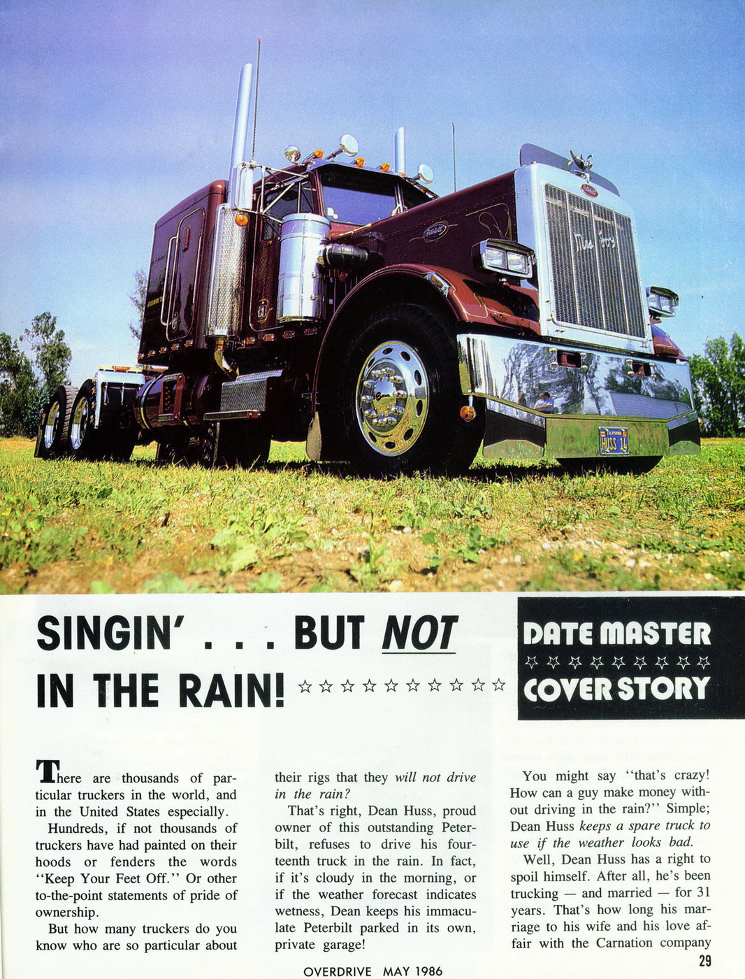 Photo: May 1986 Cover Story 1 | 05 Overdrive Magazine May 1986 album ...