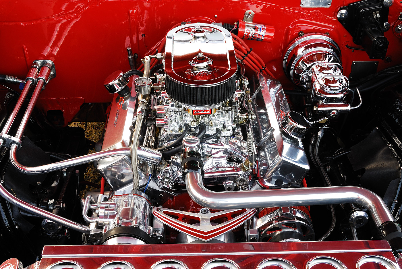 Photo: 08 1965 Chevrolet Impala SS engine compartment view 1 DSC 5812 ...