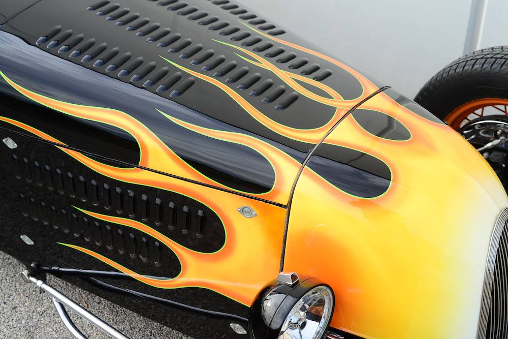 Photo: Ford Model T Track Nose Roadster Black with Flames | Ford Hot ...