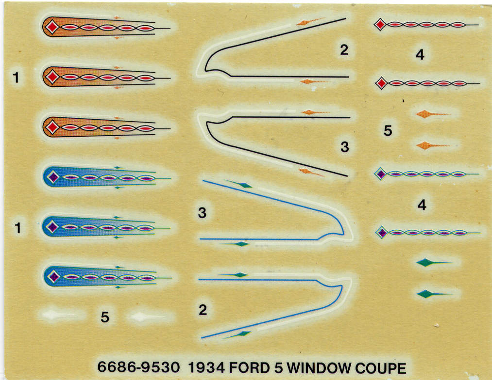 Photo: 1934 Ford Street Rod Decals | AMT '34 Ford Street Rod album ...