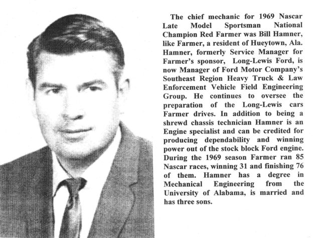 Photo: Bill Hamner 1969 Nascar Photo | Bill Hamner thanks to Kip and ...