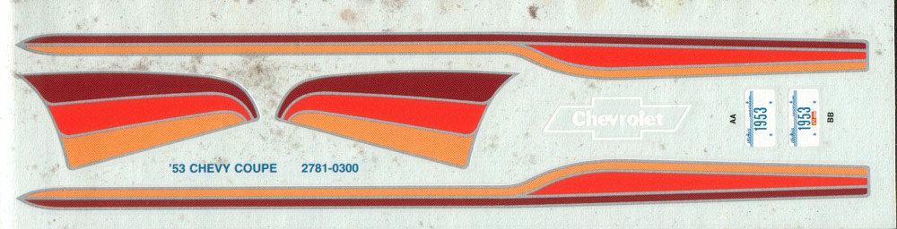 Photo: 53 CHEVY MONOGRAM 2 n 1 Decal sheet | MONOGRAM '53 Chevy #2781 ...