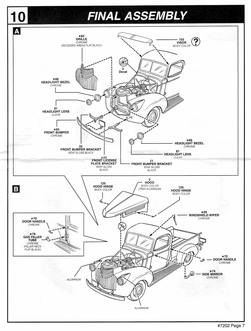 Photo: Step 10 | REVELL '41 Chevy Pickup #85-7202 album | DRASTIC ...