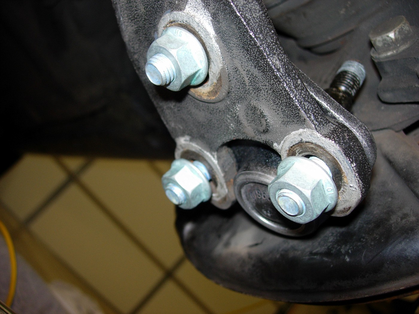 Photo: 16 mm hex nuts hold ball joint to control arm | Ball Joint ...