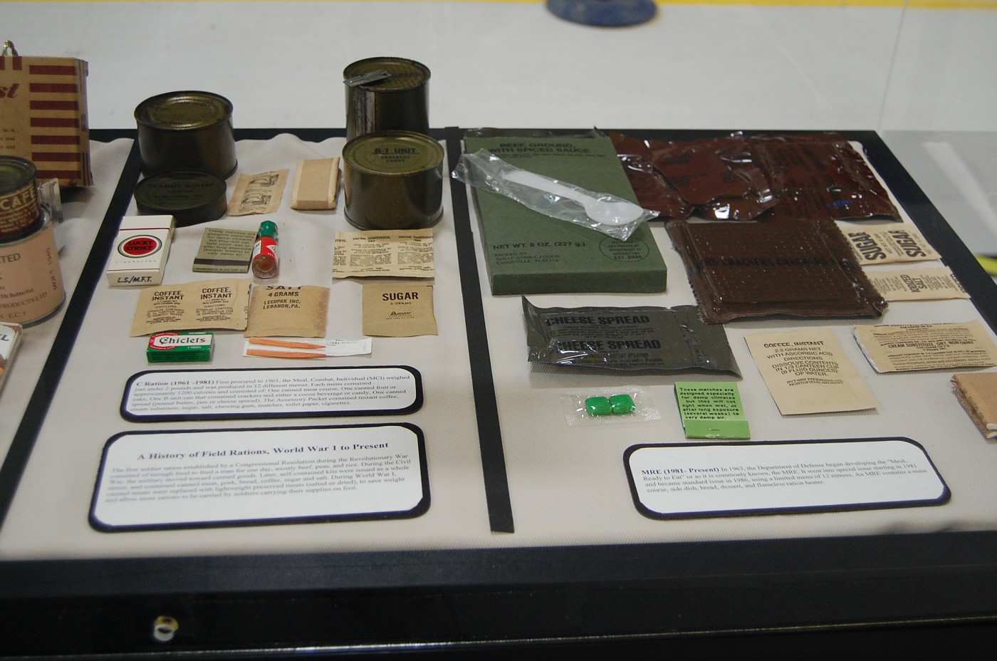 Photo: Food rations on the left are Vietnam era, the right are today's ...