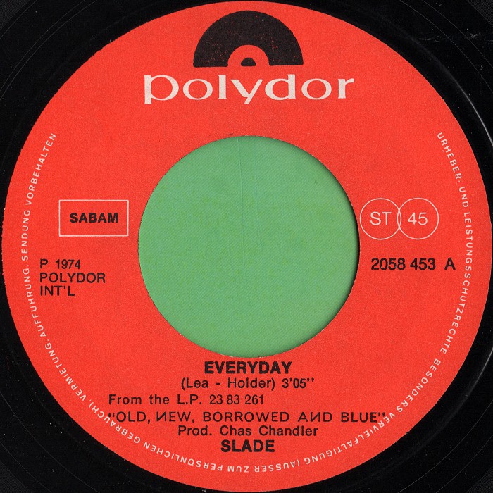 Photo: Slade-Everyday-1-Belgium(resized) | Slade album | RichardLaymon ...