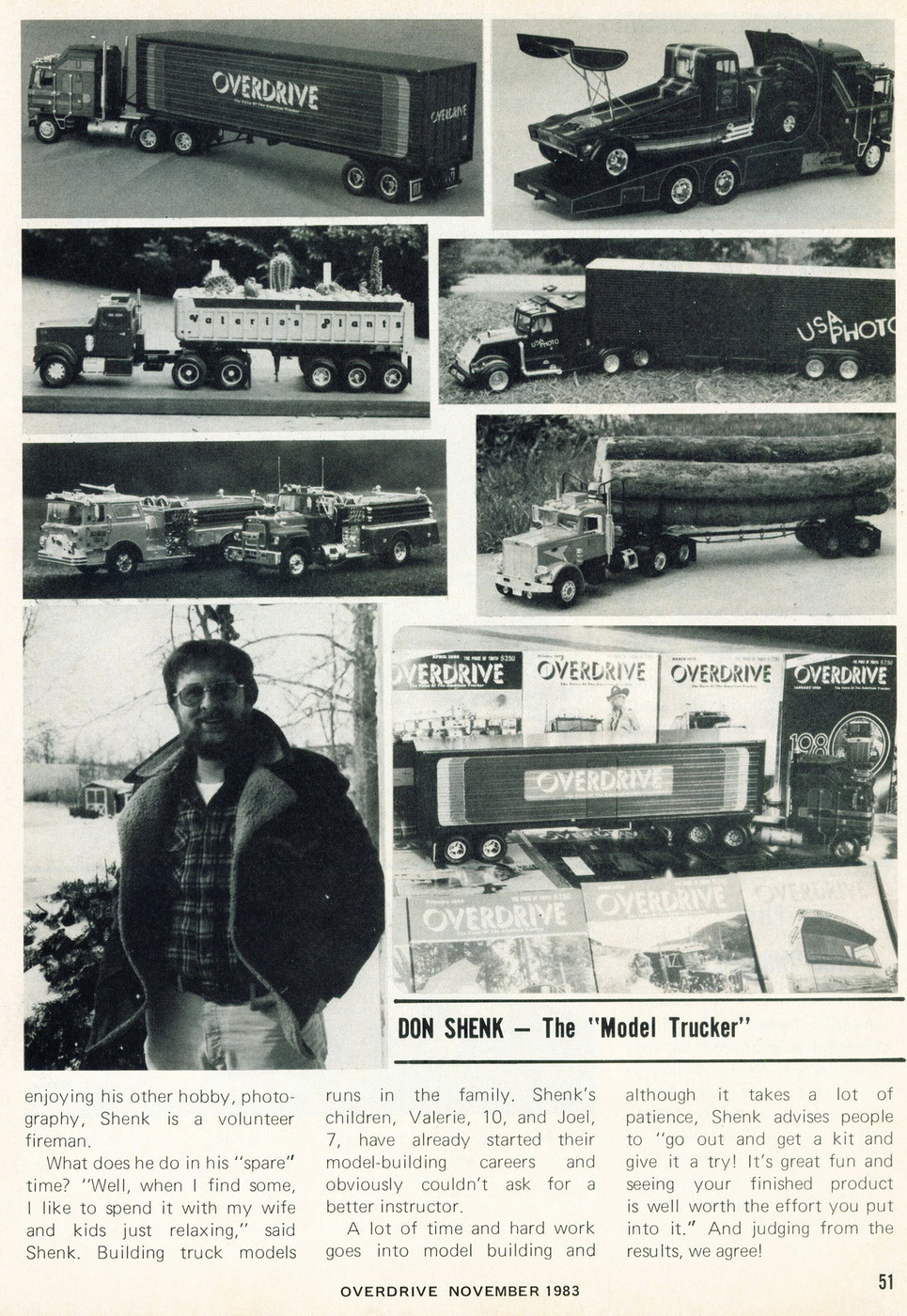 Photo: November 1983 A Modeler's Portrait 2 | 11 Overdrive Magazine ...