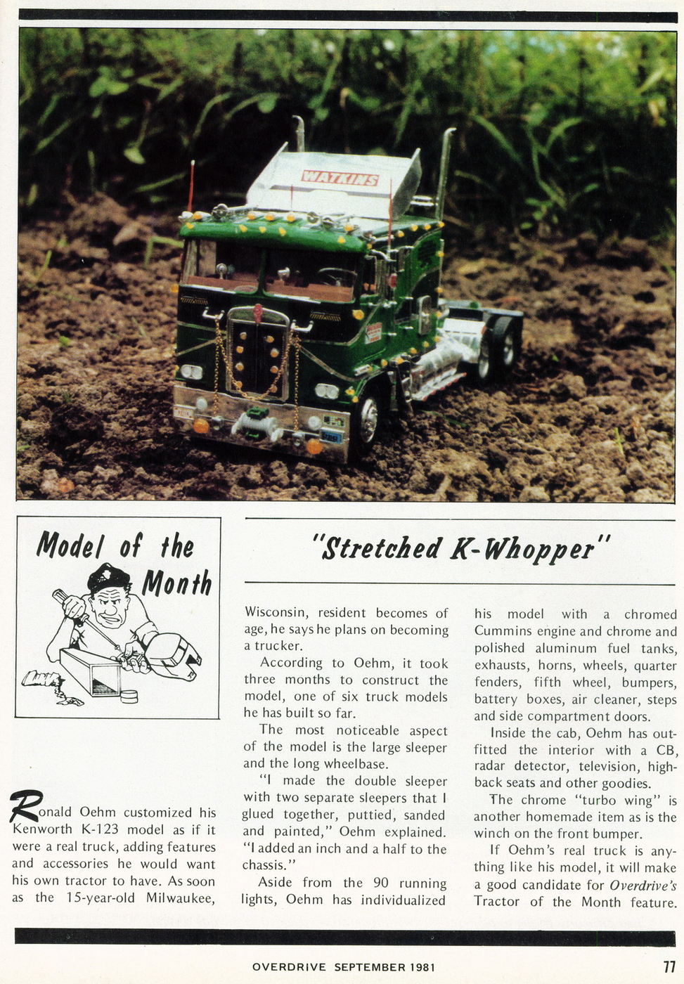 09 Overdrive Magazine September 1981 album | Dutch Model Truck Club ...