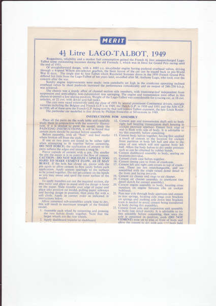 Photo: Lago-Talbot instruction 1 | MERIT Lago-Talbot album | DRASTIC ...