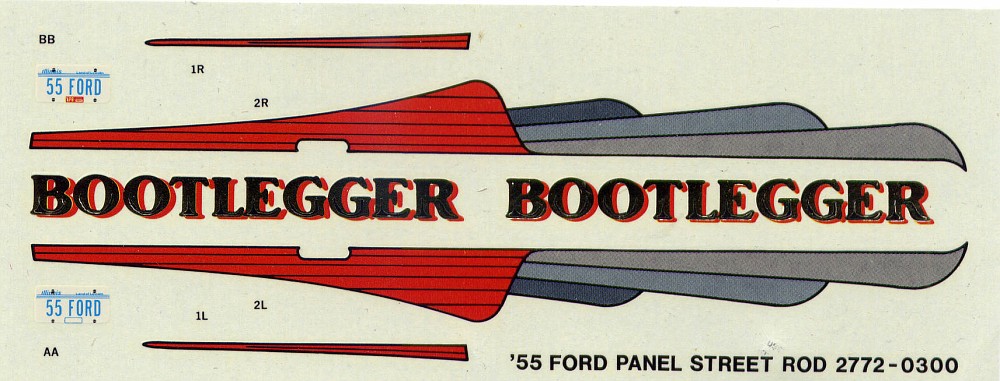 Photo: 1955 Ford PanelVan Bootlegger Decals | MONOGRAM '55 Ford Panel ...