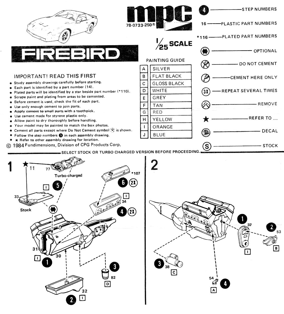 Photo: Step 1-2 | MPC Firebird #0733 album | DRASTIC PLASTICS MODEL CAR ...