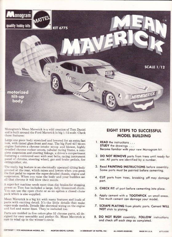 MONOGRAM Mean Maverick 1/12 scale #6775 album | DRASTIC PLASTICS MODEL ...
