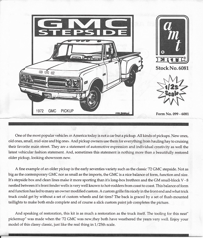 Photo: scan0001 | AMT '72 GMC Stepside #6081 album | DRASTIC PLASTICS ...