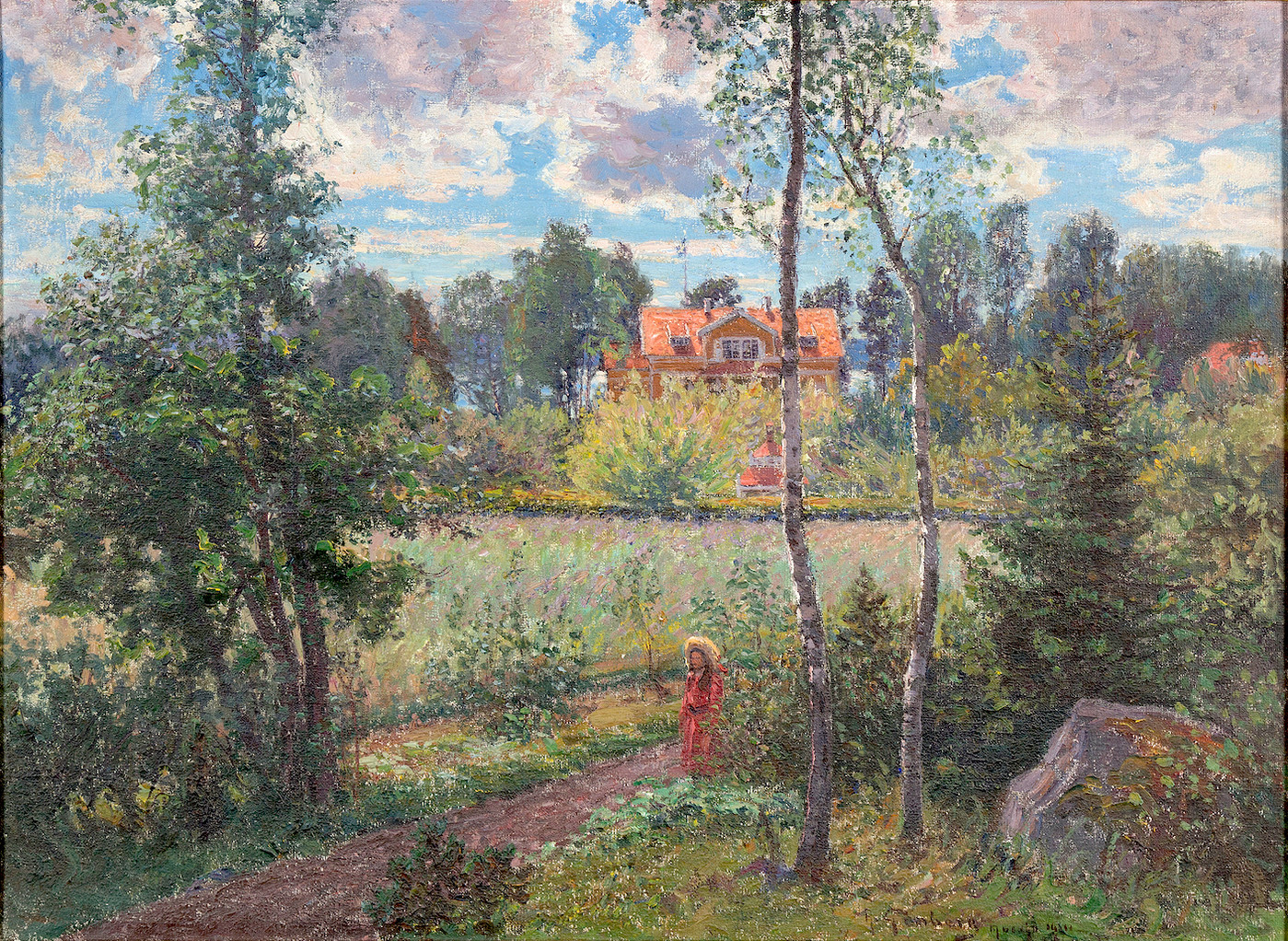 Photo: Summer Landscape with Walking Figure (1911) | Anton Genberg ...