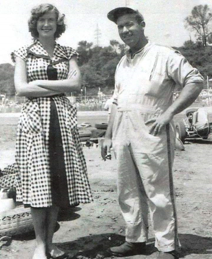 Photo: Mari Hulman George, shown here at an unknown track with Bob ...