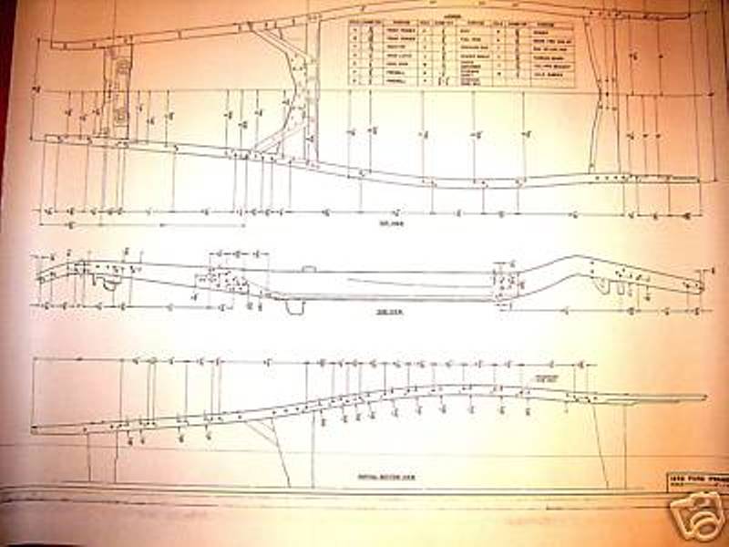 Photo: 1932 Ford frame drawings | 1932 FORD HOT ROD & STOCK CHASSIS ...