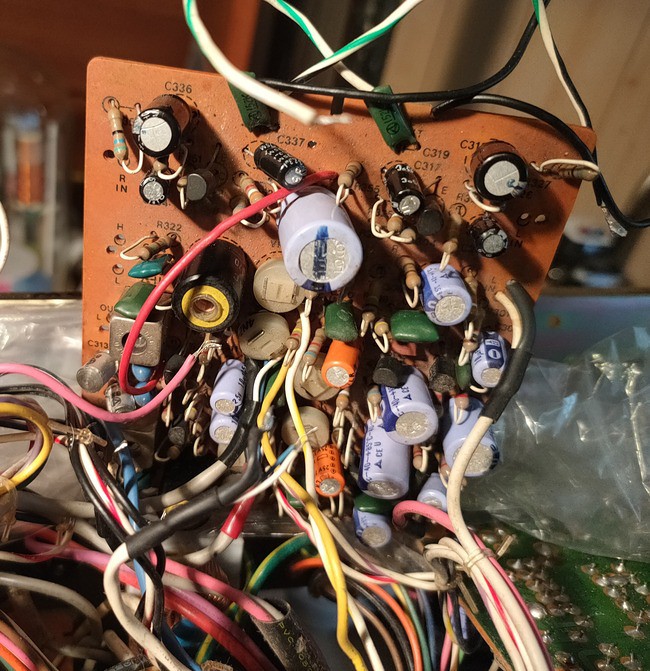 Photo: PCB component replacement. | TEAC 2300S Reel to Reel tape deck ...