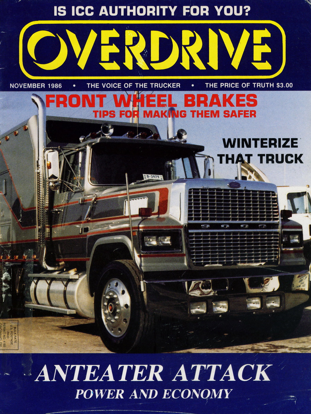 Photo: 01 November 1986 Front Cover | 11 Overdrive Magazine November ...