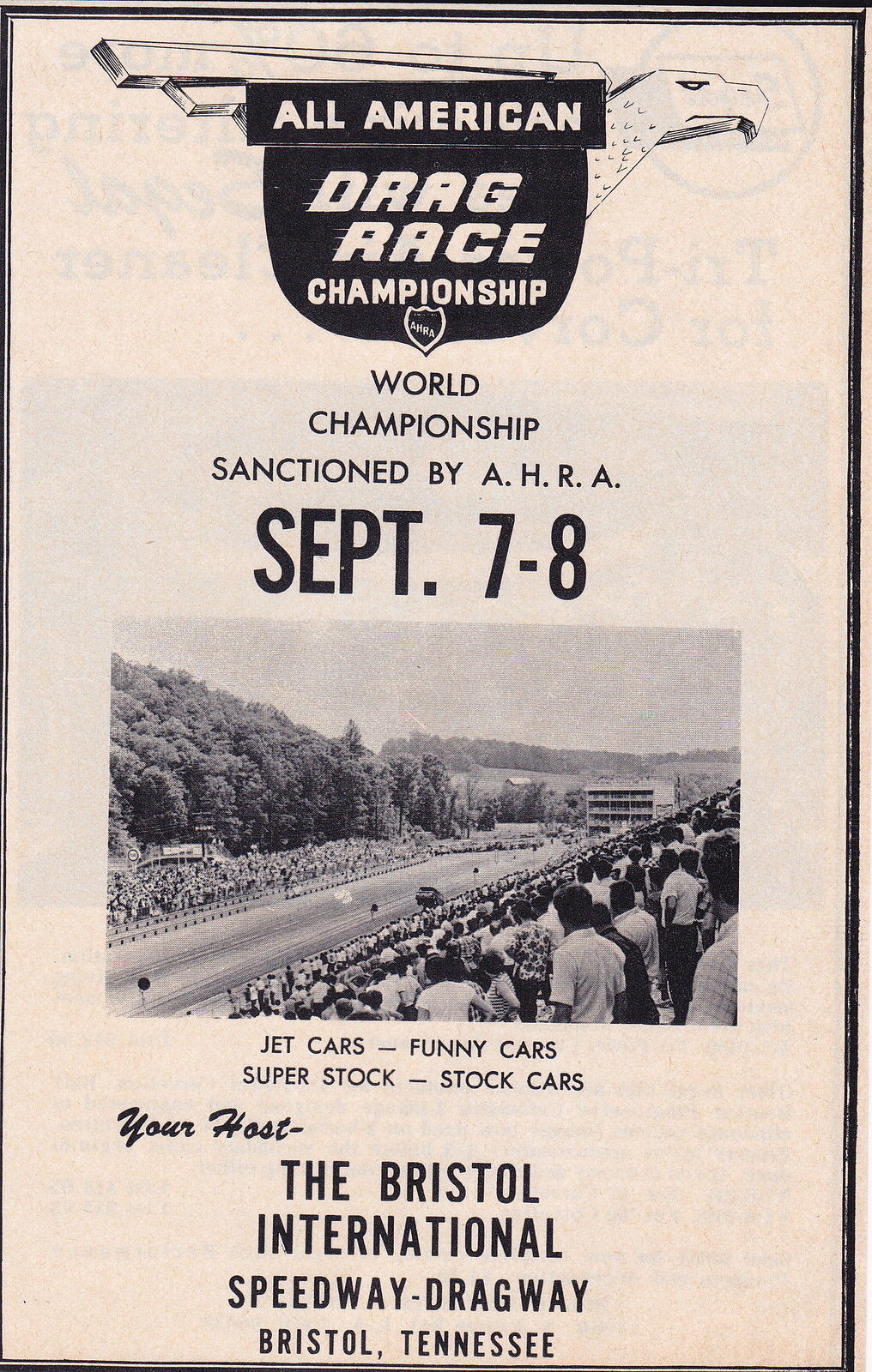 Photo: 1968 BRISTOL INTERNATIONAL SPEEDWAY-DRAGWAY | DRAG RACE ...