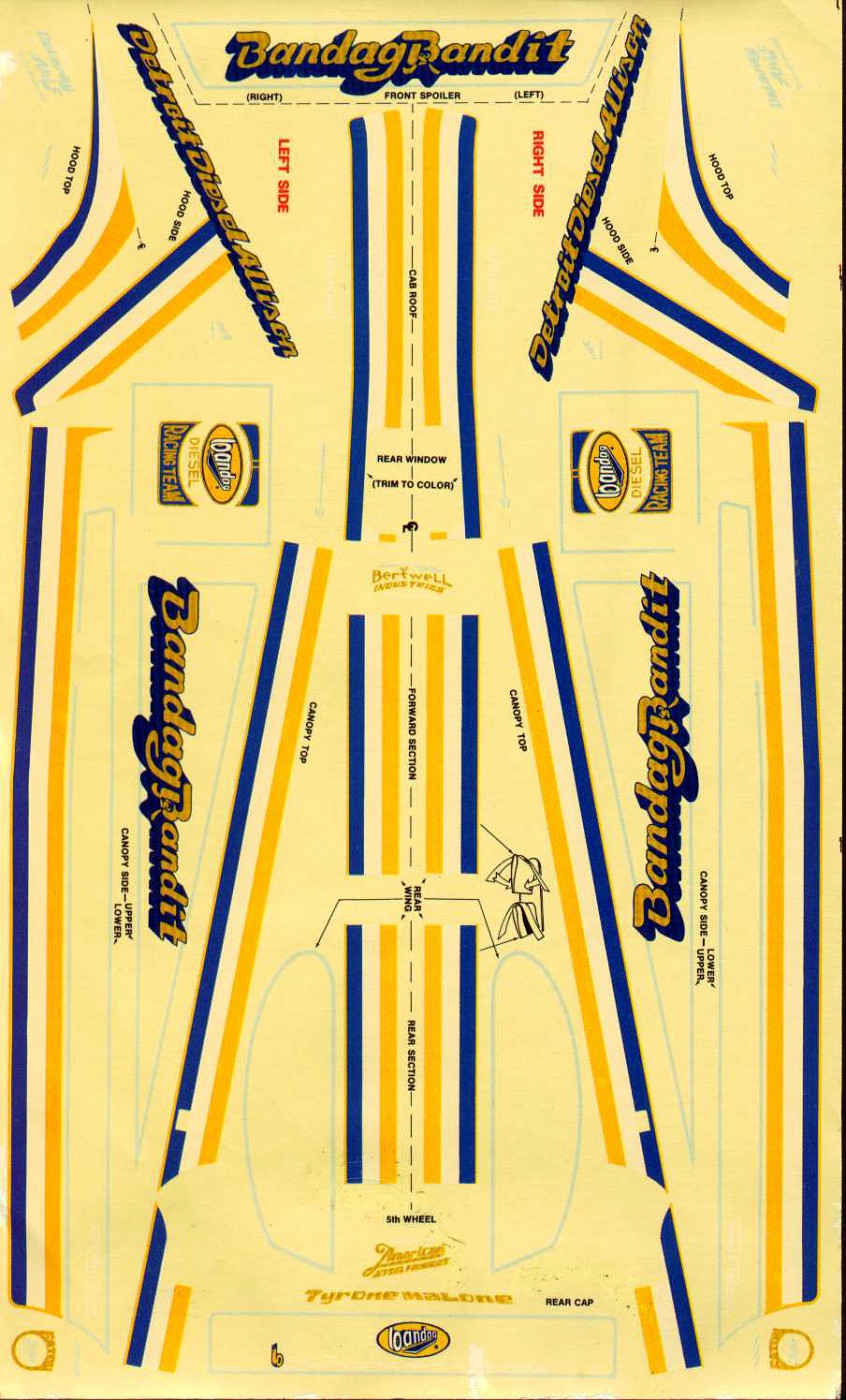 Photo: Bandag Bandit-decalsheet | 05007 Tyrone Malone's "Bandag Bandit ...