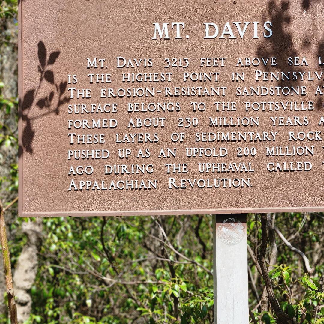 Photo: Closeup of the Mount Davis Historical Marker in Somerset County ...