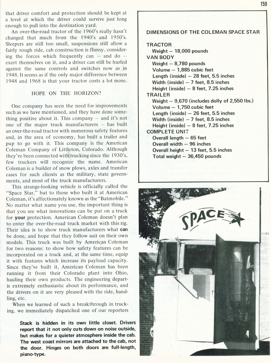 Photo: November 1968 American Coleman 2 | 11 Overdrive Magazine ...