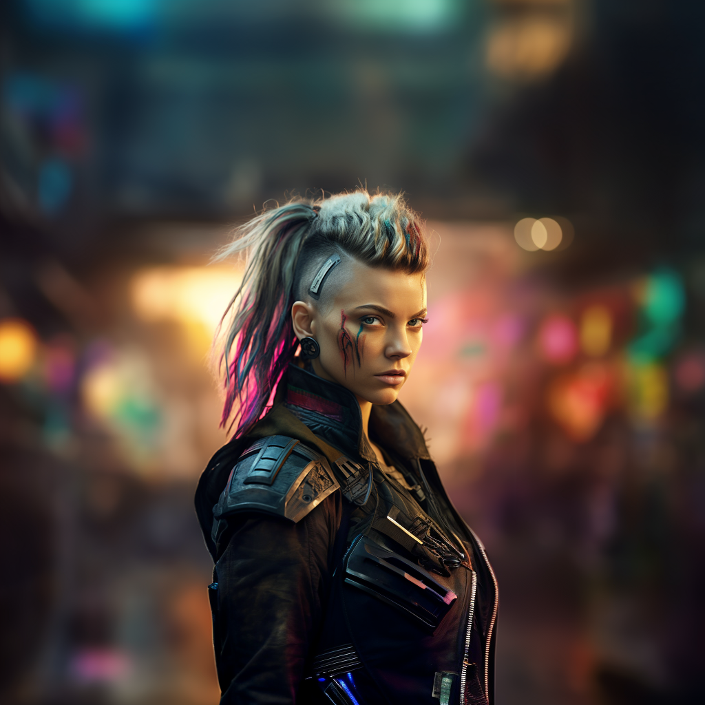 Photo: SprunksMU natalie dormer as a cyberpunk bounty hunter with rain ...