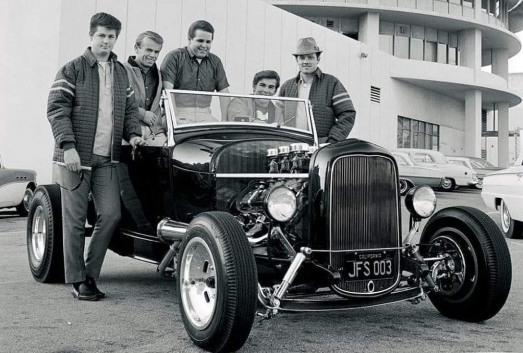 Photo: The Beach Boys posing with a Ford Roadster built by Sam Conrad ...